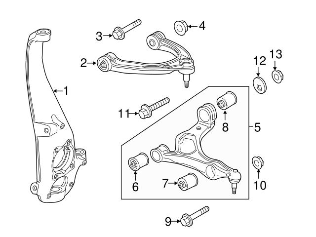 Genuine Porsche 95834105403 Control Arm; Right, Front Right Lower Right ...