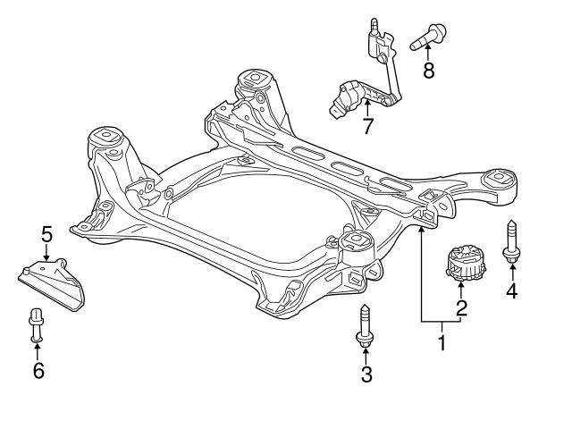 Genuine Porsche 95834107600 Ride Height Sensor; Front Right - Porsche