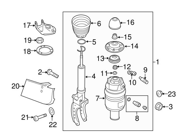 Genuine Porsche 95834301800 Suspension Air Spring; Left, Right - Porsche