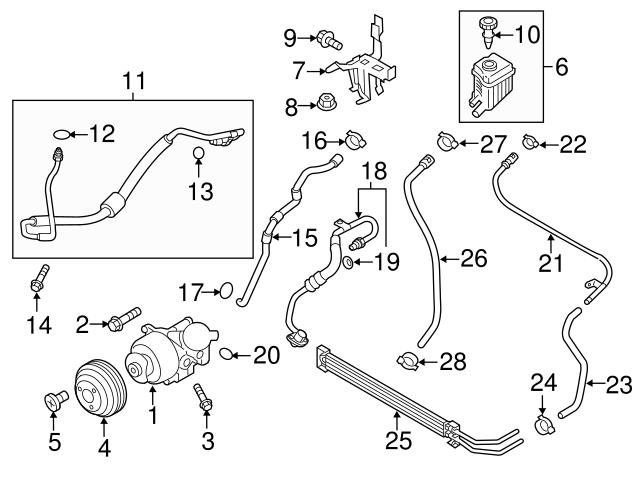 Genuine Porsche 95834743903 Power Steering Return Hose - Porsche