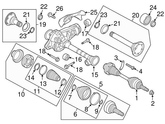 Genuine Porsche 95834903800 CV Axle Assembly; Left, Right - Porsche