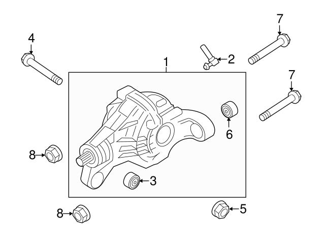Genuine Porsche 95834933740 Differential Housing Insulator; Rear - Porsche