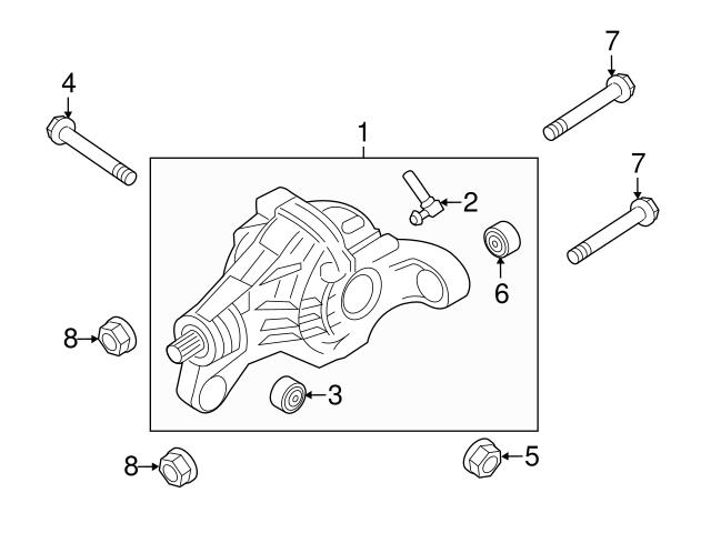 Genuine Porsche 95834933750 Differential Housing Insulator; Right Front ...