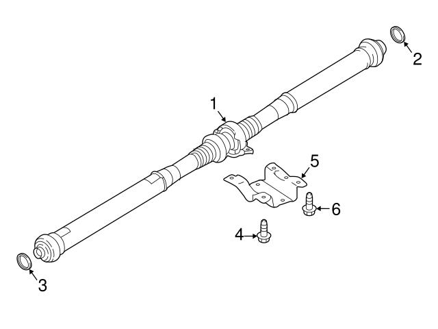 Genuine Porsche 95842134001 Drive Shaft Center Support - Porsche