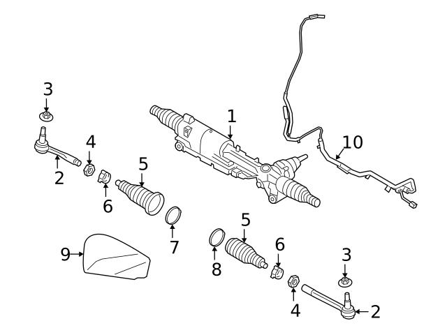 Genuine Porsche 958423811A Tie Rod End; Left, Right - Porsche | 9Y0423811B