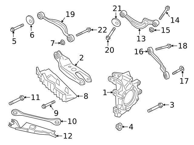 Genuine Porsche 958505311J Control Arm; Rear Lower Forward - Porsche