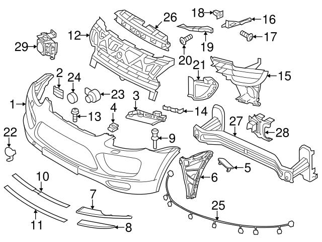 Genuine Porsche 958505333009B9 Brake Air Duct; Left - Porsche ...