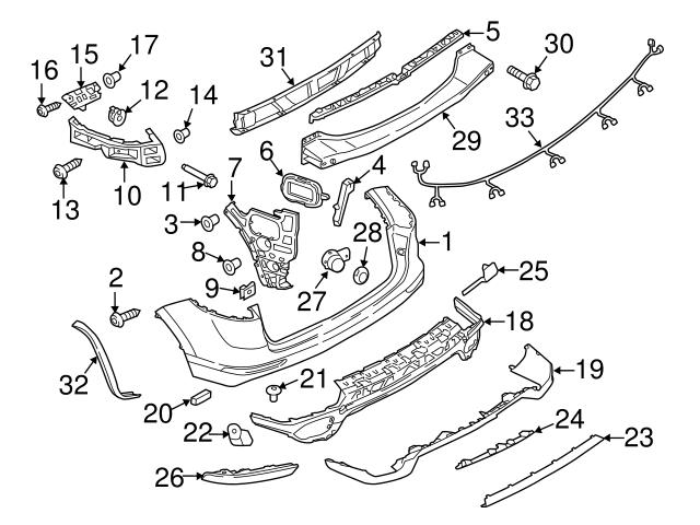 Genuine Porsche 95850539310 Bumper Cover Bracket; Left - Porsche