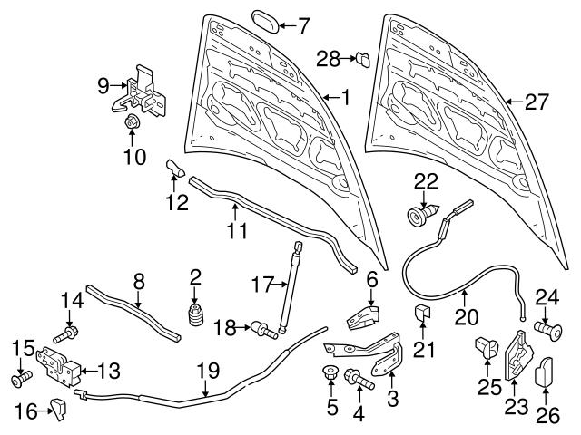 Genuine Porsche 95851161200 Hood Seal - Porsche