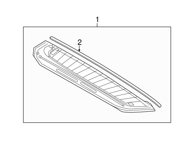 Genuine Porsche 95854526000 Liftgate Glass Weatherstrip; Rear Lower ...
