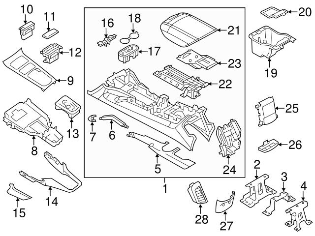 Genuine Porsche 958553531011E0 Console Cup Holder - Porsche
