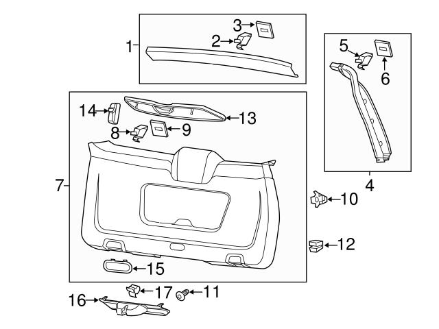 Genuine Porsche 9585556030082V Liftgate Trim - Porsche