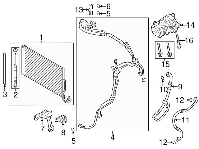 Genuine Porsche 95857311700 A/C Condenser Seal - Porsche
