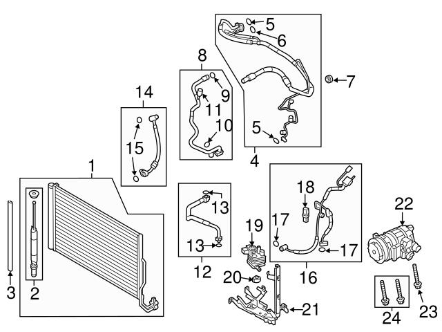 Genuine Porsche 95857372151 A/C Refrigerant Discharge Hose - Porsche ...