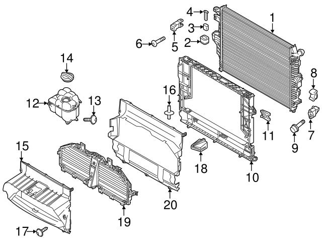 Genuine Porsche 95857532320 Radiator Support Air Duct - Porsche