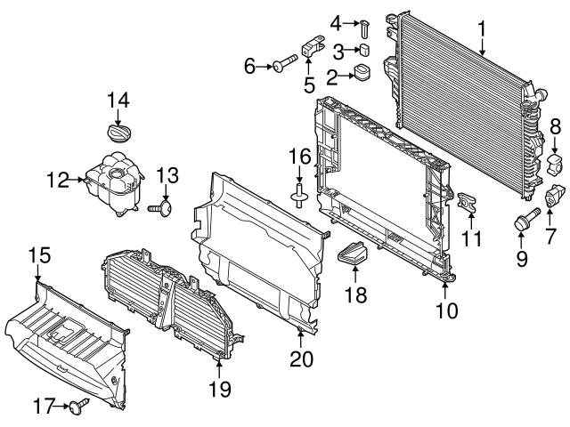 Genuine Porsche 95857532351 Radiator Support Air Duct - Porsche ...