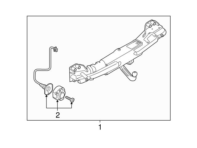 Genuine Porsche 95861250600 Trailer Tow Harness - Porsche
