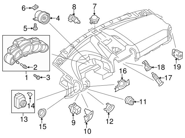 Genuine Porsche 95861325100 Electronic Parking Brake Control Switch ...
