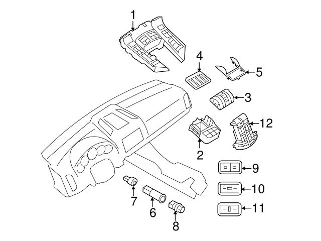 Genuine Porsche 95861352502 Active Suspension Mode Switch - Porsche