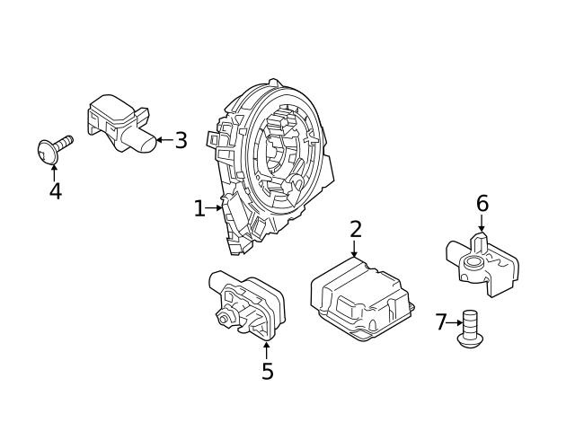 Genuine Porsche 95861822010 Impact Sensor; Left, Right - Porsche