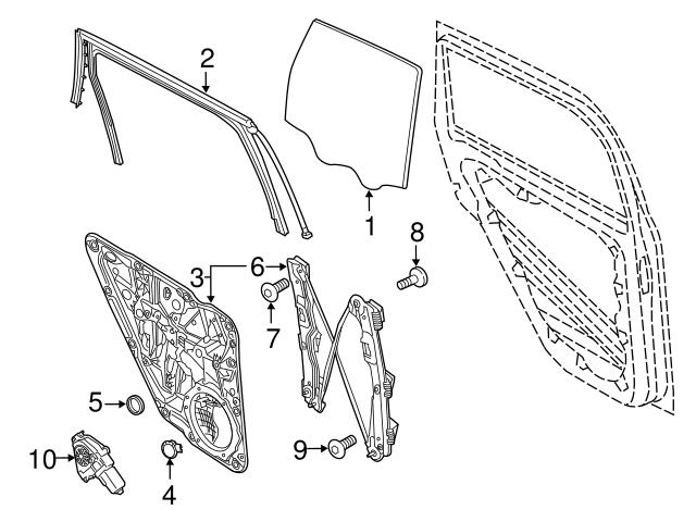 Genuine Porsche 95862481200 Power Window Motor; Left, Right - Porsche