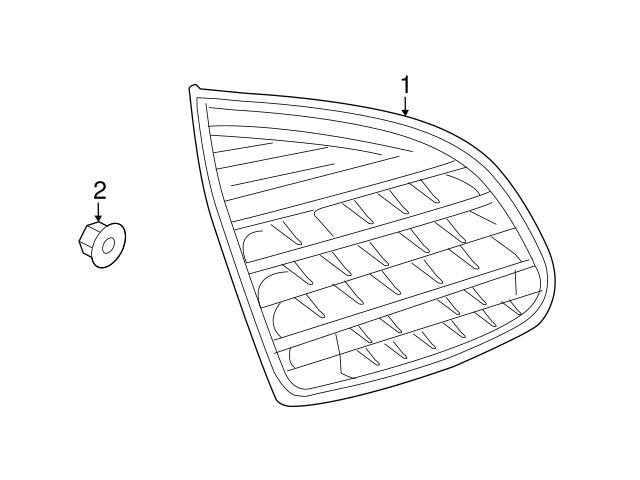 Genuine Porsche 95863106520 Tail Light Assembly; Left Inner - Porsche