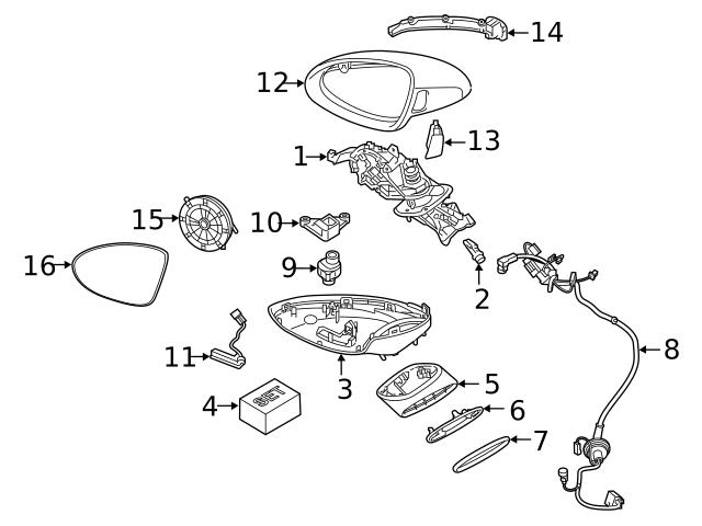 Genuine Porsche 95863110231 Turn Signal Light Assembly; Right - Porsche ...
