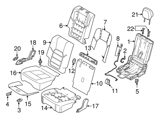 Genuine Porsche 95865356810 Seat Heater Pad; Rear Right - Porsche
