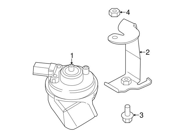 Genuine Porsche 958951183A Horn - Porsche