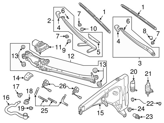 Genuine Porsche 958955408B Wiper Arm; Front Right | 95562802920 ...