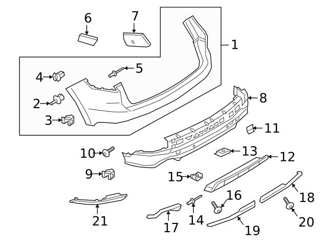 Genuine Porsche 95896228300 Valance Bracket; Left, Right - Porsche