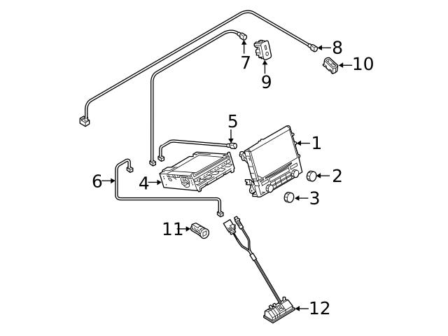 Genuine Porsche 95B035252A Audio Auxiliary Jack - Porsche