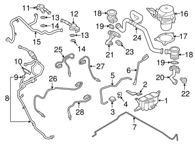 Genuine Porsche 95B201997D Evaporative Emissions System Lines - Porsche ...