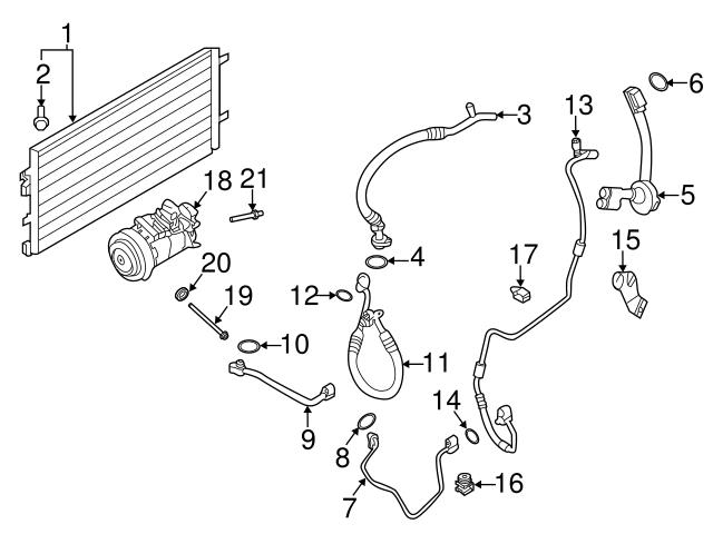 Genuine Porsche 95B260702C Heater Pipe Line - Porsche | 95B260702