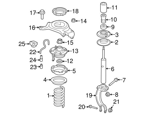 Genuine Porsche 95B412109 Coil Spring Spacer; Left, Right - Porsche