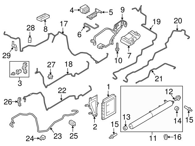 Genuine Porsche 95B698137 Air Suspension Compressor Hardware Kit - Porsche