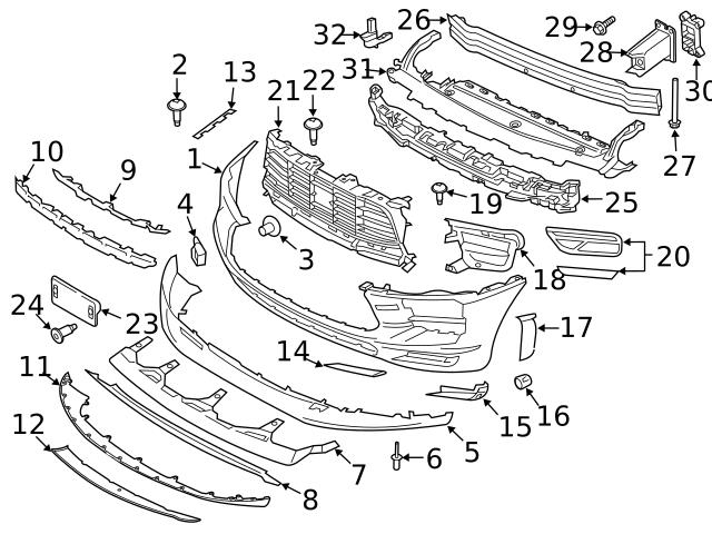 Genuine Porsche 95B8051871E0 Radiator Support Air Deflector - Porsche