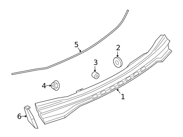 Genuine Porsche 95B827359 Spoiler Seal - Porsche