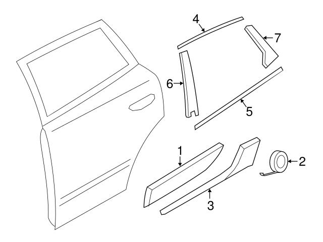 Genuine Porsche 95B853932 Stone Guard; Right - Porsche | 95B853932A