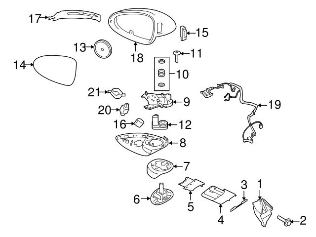 Genuine Porsche 95B857109G2X Door Mirror Cover; Left - Porsche