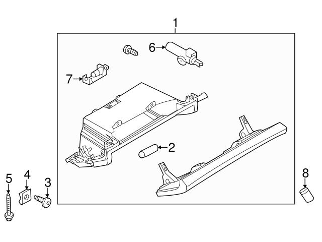 Genuine Porsche 95B880324A Glove Box Support - Porsche