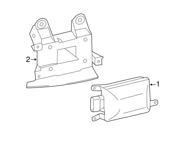 Genuine Porsche 95B907510A Overhead Console; Right - Porsche