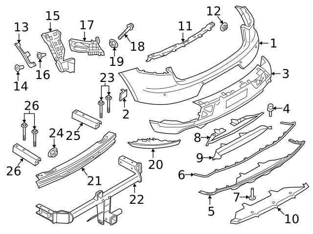 Genuine Porsche 95B945725Q Back Up Lamp Assembly; Left - Porsche ...