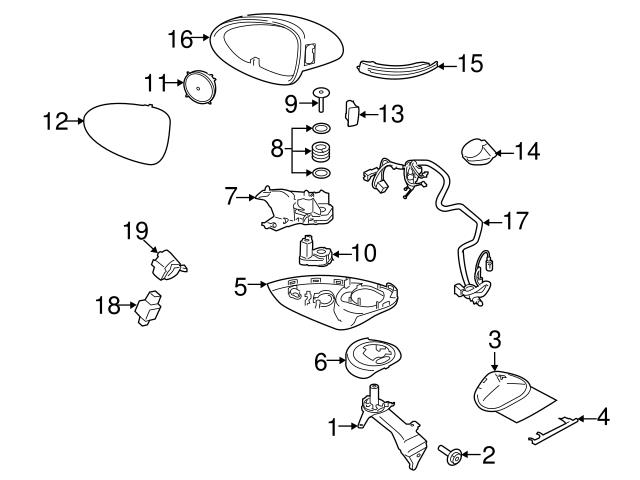 Genuine Porsche 95B959577 Door Mirror Drive Motor; Left - Porsche