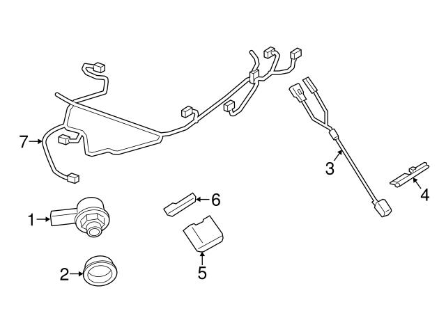 Genuine Porsche 95B980551L Park Assist Camera; Rear - Porsche ...