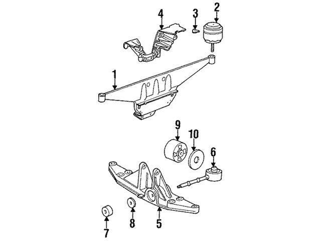 Genuine Porsche 96411501102 Engine Mount Bracket - Porsche