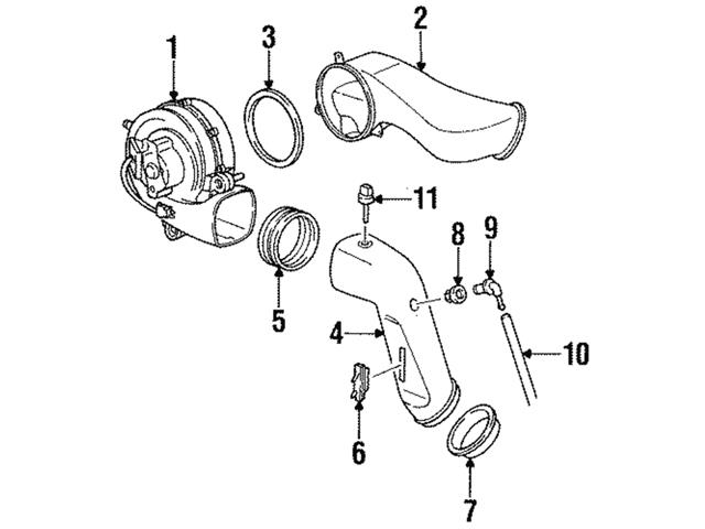 Genuine Porsche 96421132303 Air Intake Hose; Rear - Porsche