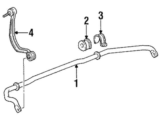 Genuine Porsche 96434379220 Stabilizer/Sway Bar Bushing; Right, Left ...
