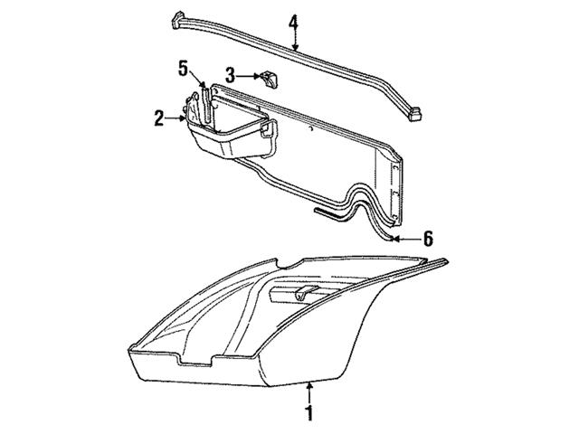 Genuine Porsche 96450452500 Deck Lid Seal; Lower - Porsche