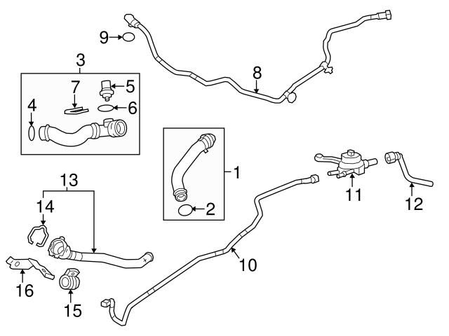 Genuine Porsche 97010631201 Engine Coolant Overflow Hose - Porsche